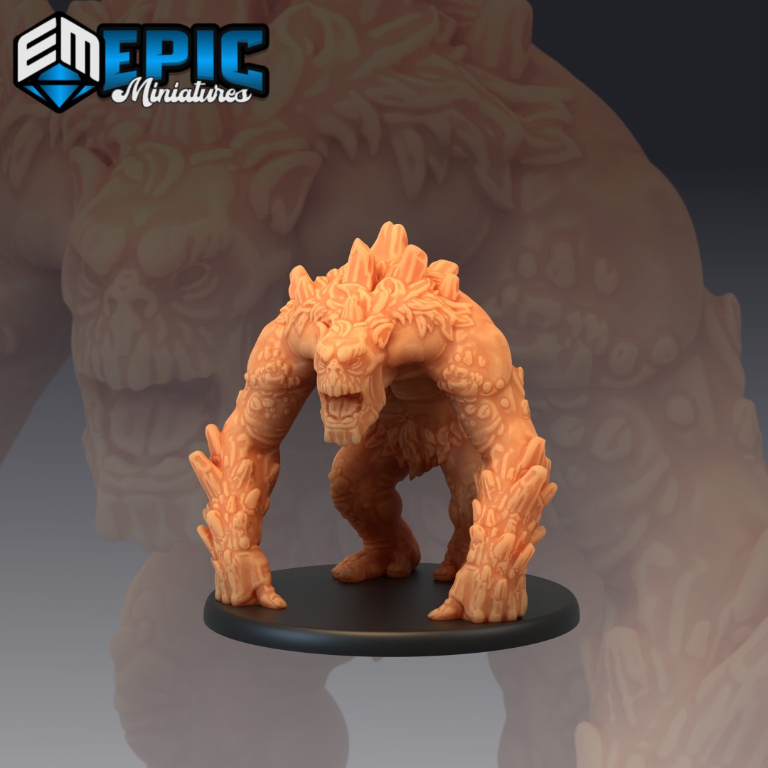 Mountain Troll Large Monster 3d Printed D&D Pathfinder Role Playing ...
