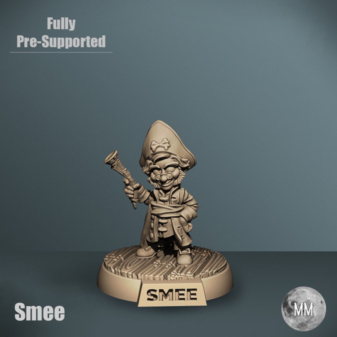 Smee neverland Pirates Premium Gaming Miniature 3d Printed Role Playing ...