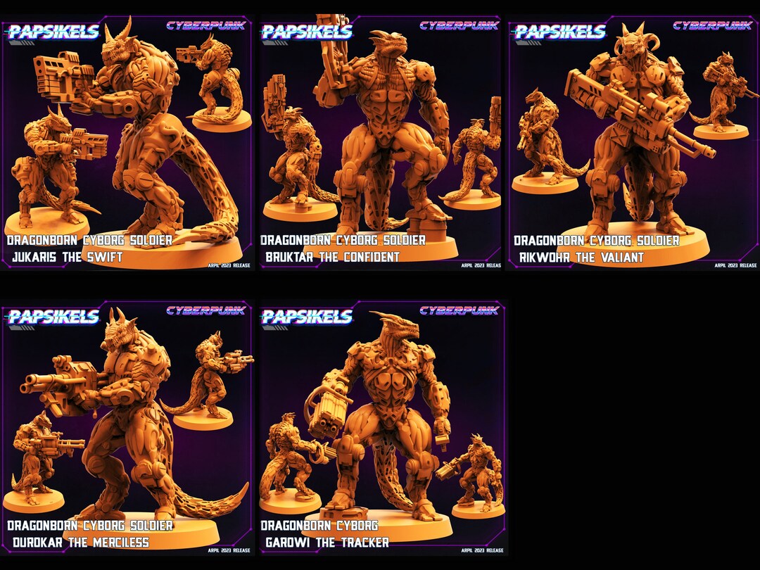 Cyberpunk Dragon Boys Gang Medium NPC Wargaming TTRPG Skirmish Tabletop ...