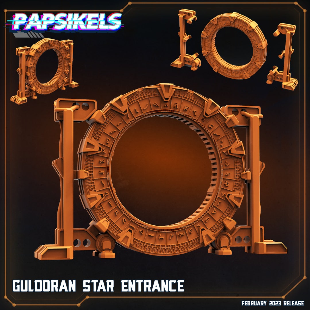 3D Printed Star Portal Model Detailed, Unpainted Resin Kit for Tabletop ...