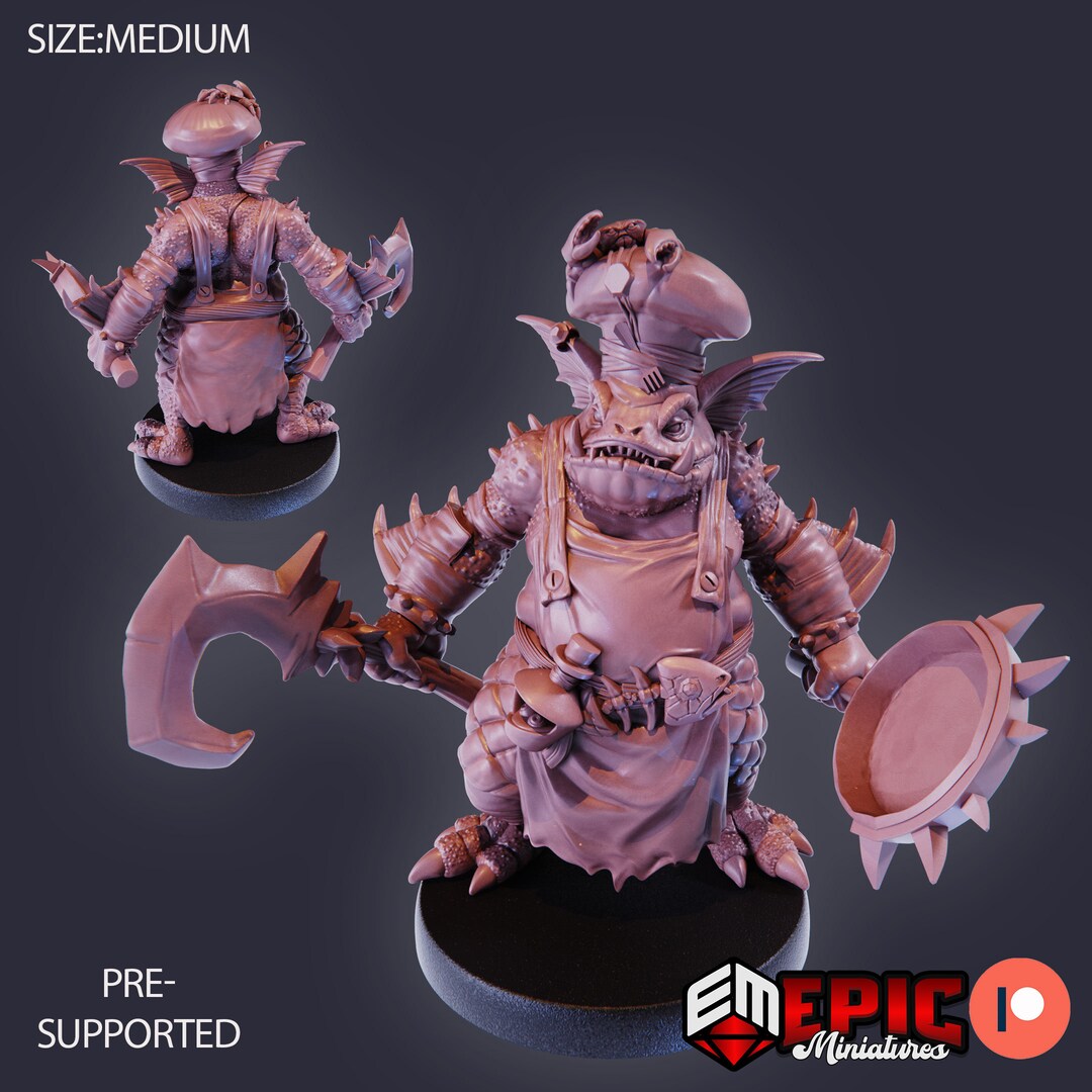 Fishfolk Cook Medium NPC 3d Printed D&D Pathfinder Role Playing ...