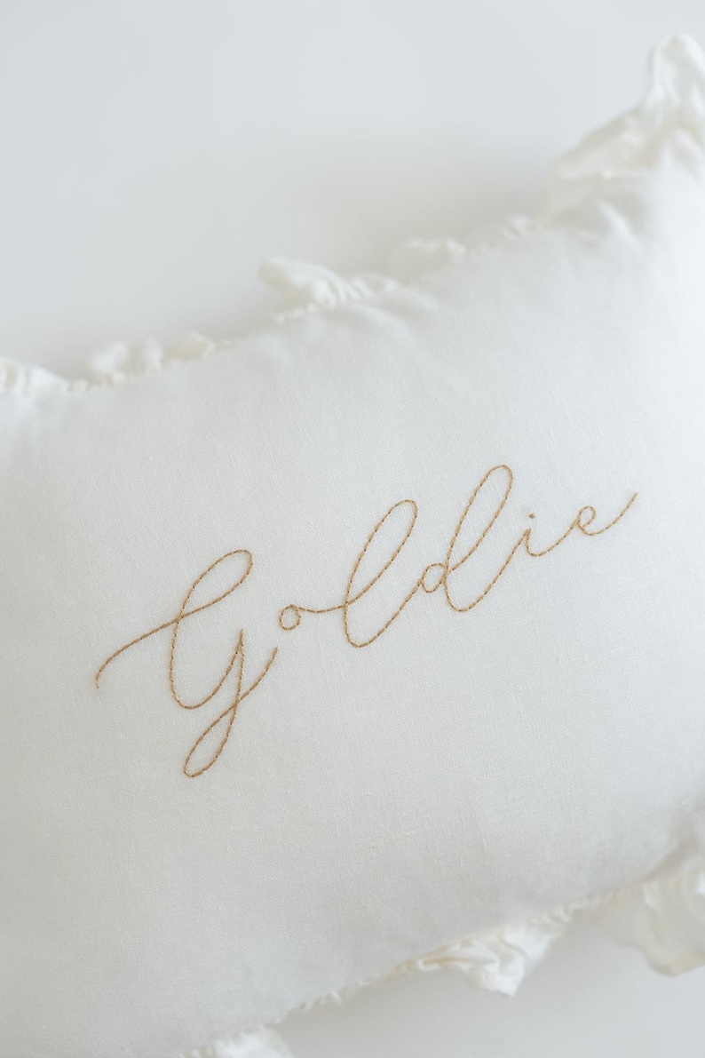 Hand-embroidered Nursery Pillow | Custom Name Pillow - Etsy
