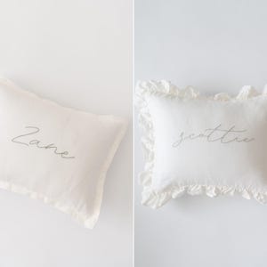 Hand-embroidered Nursery Pillow | Custom Name Pillow - Etsy