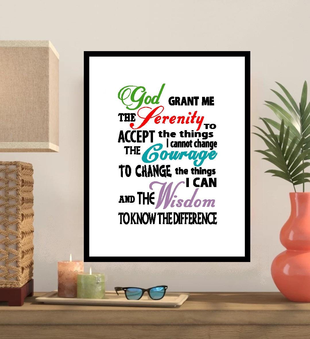 Serenity Prayer Machine Embroidery Design in 3 Sizes - OC -505a - Etsy