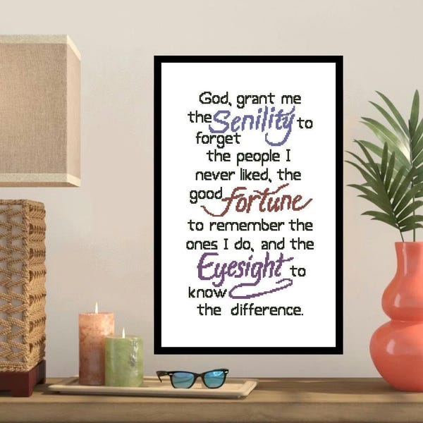 Senility Prayer - Etsy