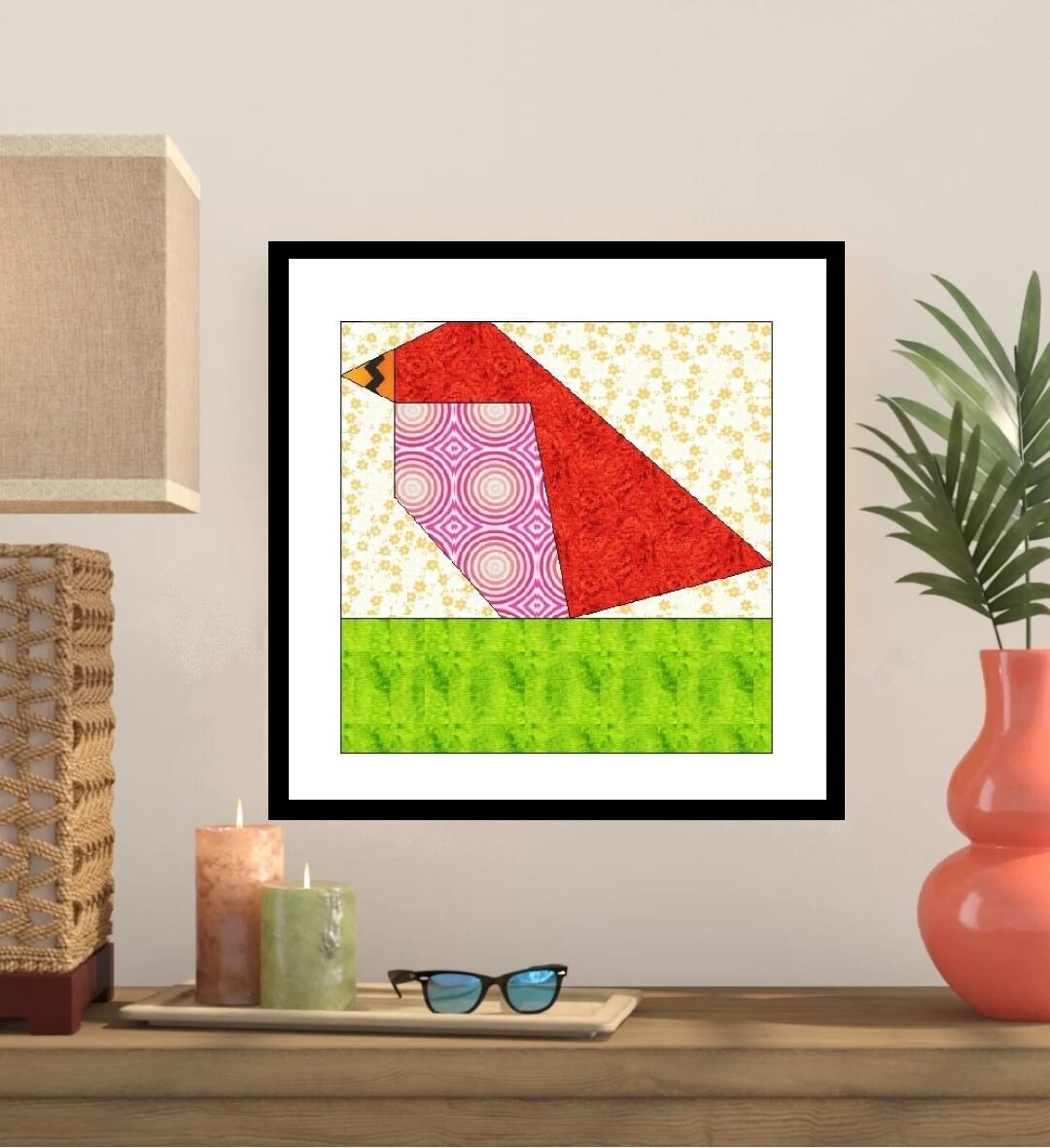 Parakeet Paper Pieced Quilt Block -OC015 - Etsy