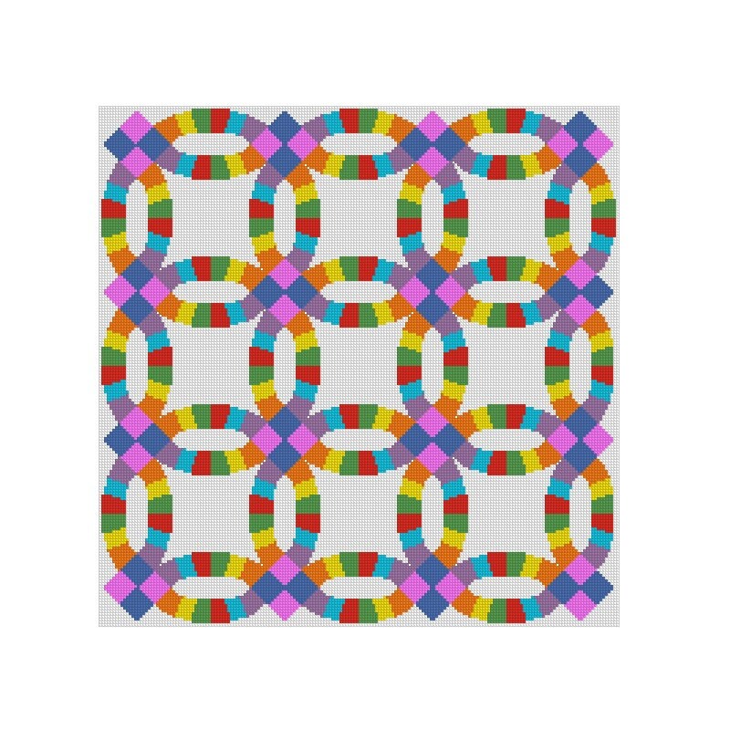 Double Wedding Ring Cross Stitch Pattern 394 - Etsy