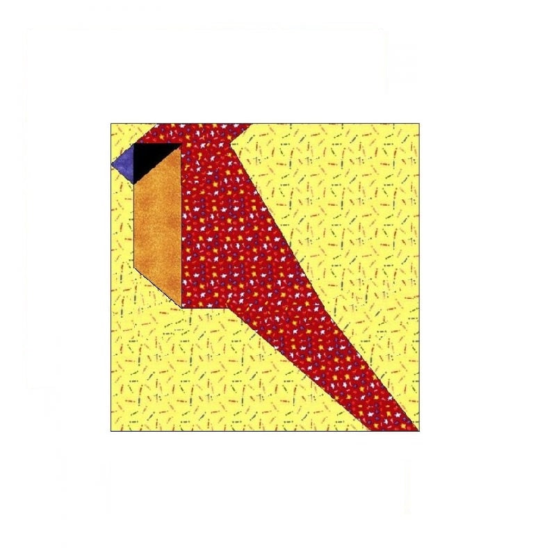 Cardinal Paper Pieced Quilt Block OC013 - Etsy