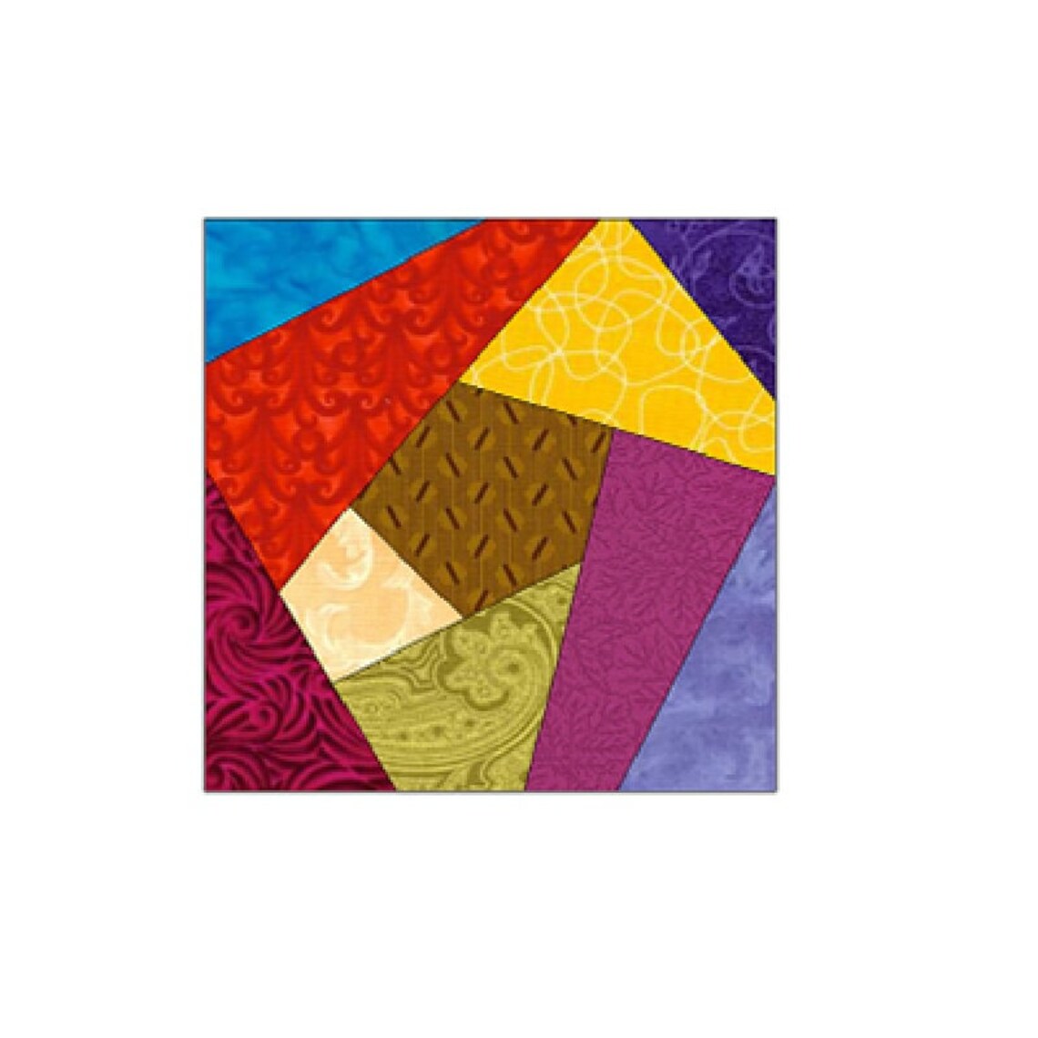 Crazy Quilt Paper Pieced Quilt Block Pattern OC003 | Etsy