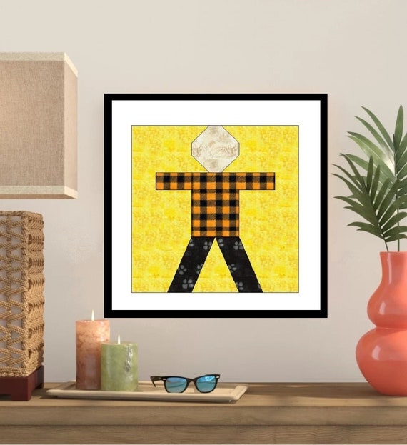 Boy Paper Pieced Quilt Block Pattern OC004 - Etsy