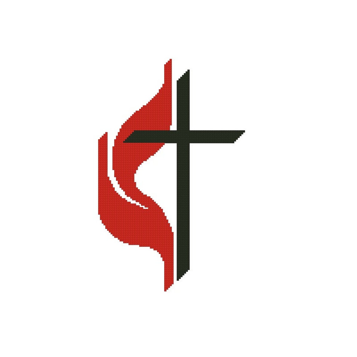 Methodist Cross Cross Stitch Pattern -359 - Etsy