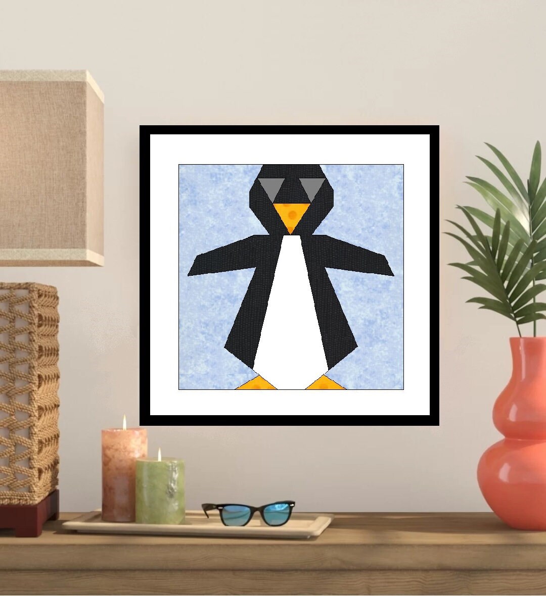 Penguin Paper Pieced Quilt Block Pattern -OC121 - Etsy