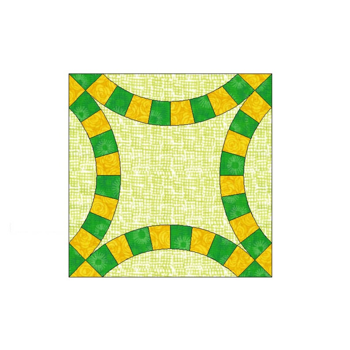 Double Wedding Ring Paper Pieced Quilt Block Pattern OC010 - Etsy
