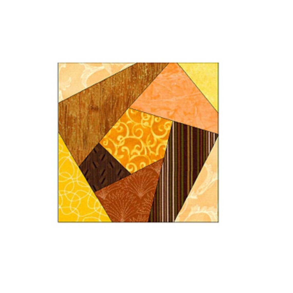 Crazy Quilt Paper Pieced Quilt Block Pattern OC003 | Etsy