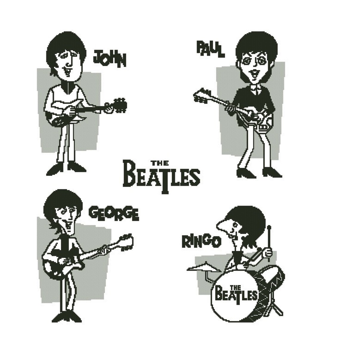 Beatles Cross Stitch Pattern 105 - Etsy