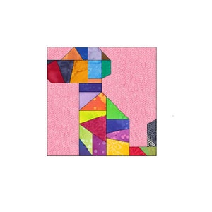 Crazy Dog Paper Pieced Quilt Block Pattern -OC009 - Etsy