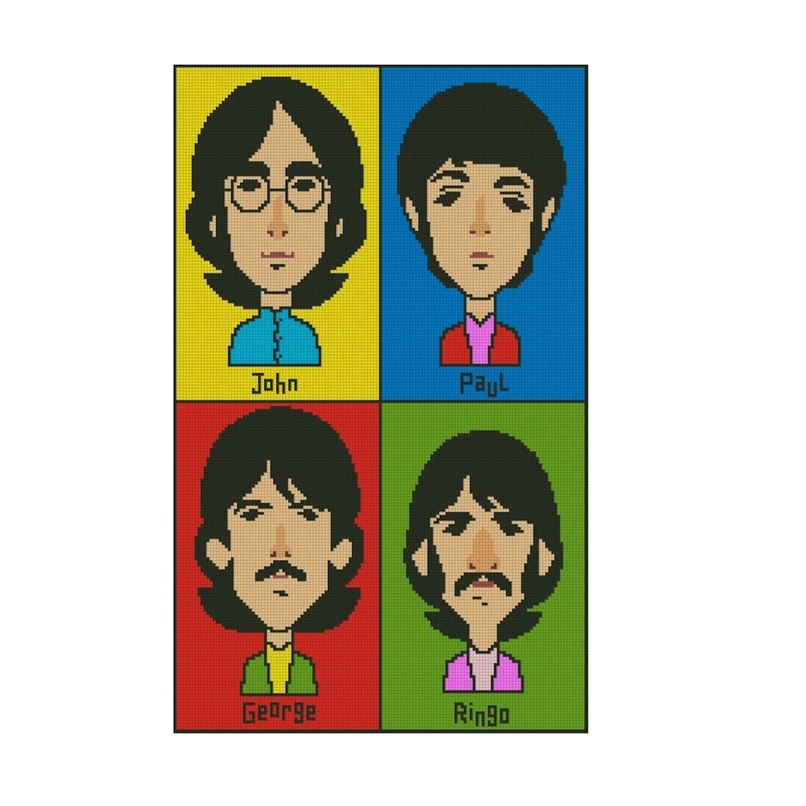 Beatles Cross Stitch Pattern 271 - Etsy