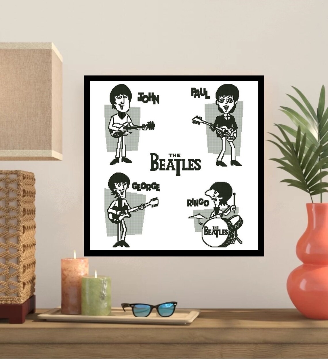 Beatles Cross Stitch Pattern 105 - Etsy