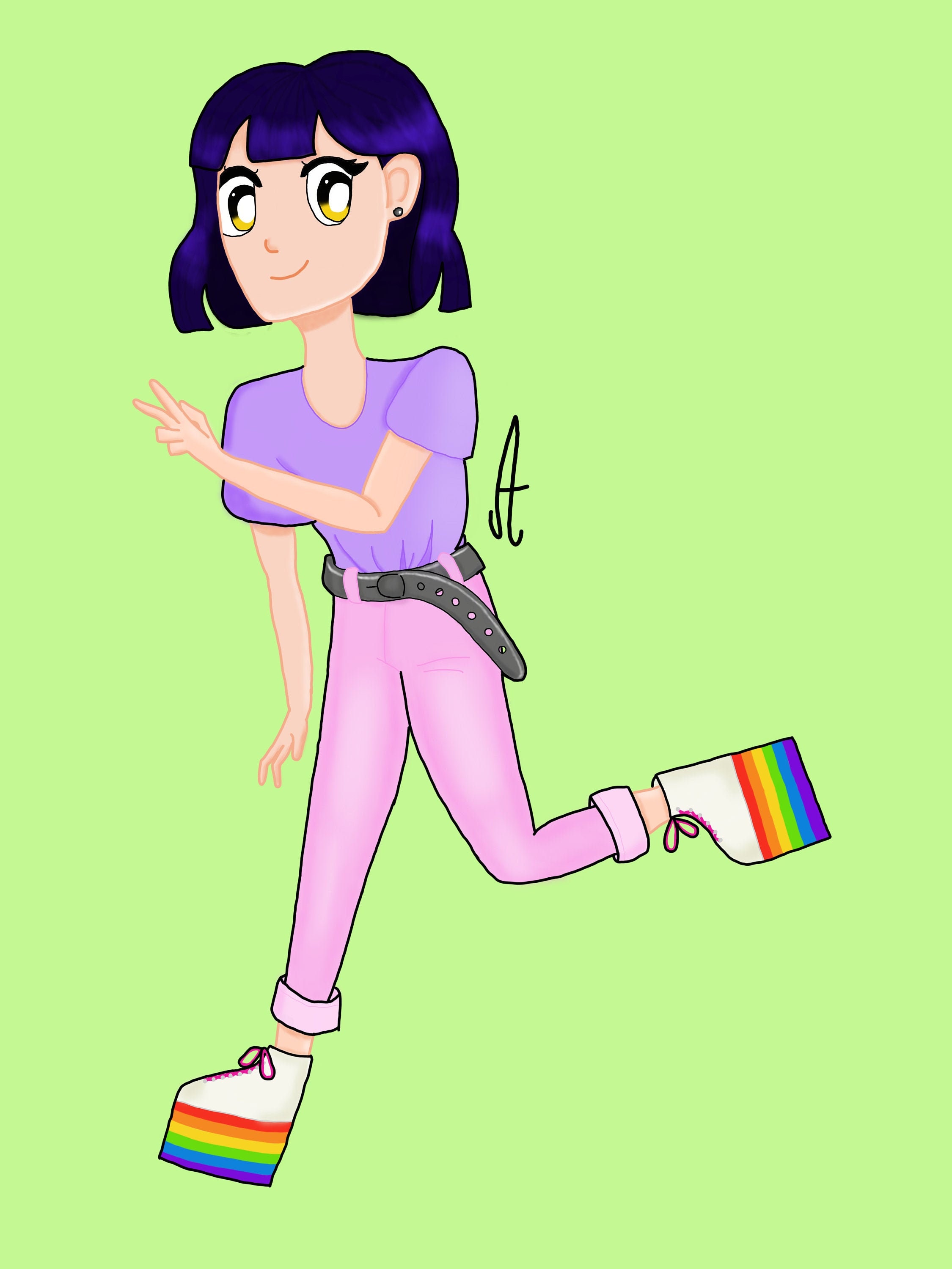 Cute adorable human drawing art commission digitally or | Etsy