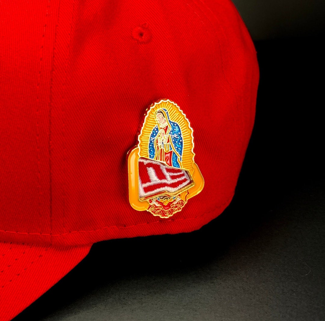 Virgin Mary, Virgin Guadalupe Pin, Pin Hat New Era, Trucker Hat, Hat ...