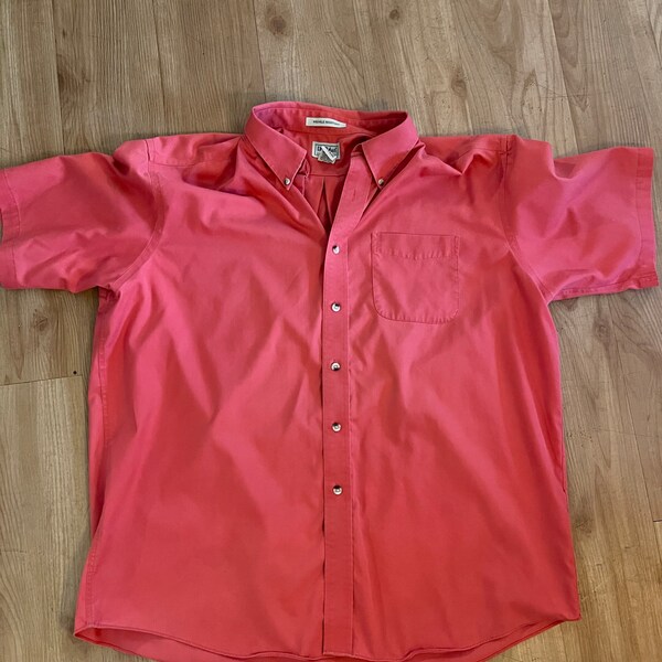 Mens Red Button Down Shirt Short Sleeve - Etsy