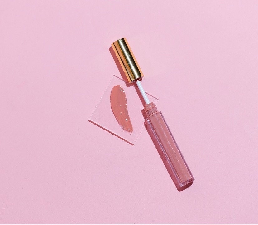 Rose Pink Lip Gloss. Natural Lip Gloss. Moisturizing Lip Gloss. Organic ...