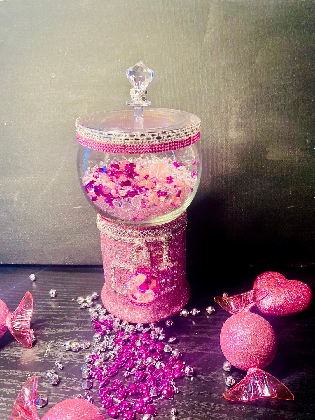 Glam Pink Gumball Machine Night Light Decor - Etsy