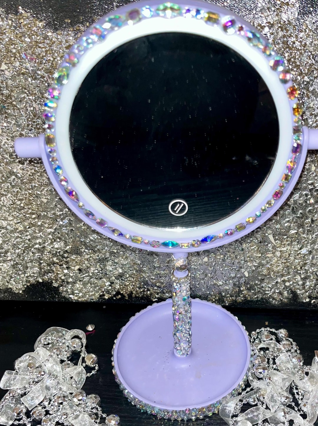 Bedazzled Vanity Mirror W/ Light - Etsy