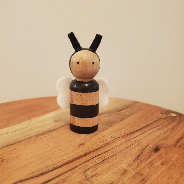 Bee Peg Doll - Etsy