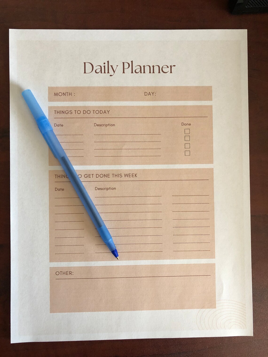 Daily Digital Printable Planner, Student Planner, College Planner ...