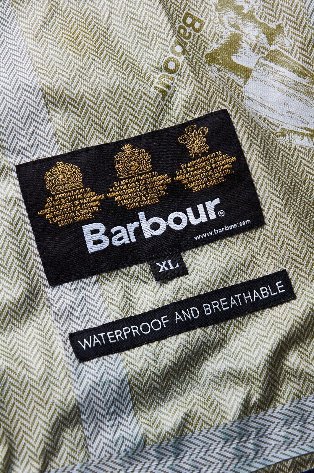 BARBOUR Men's Navy Waterproof Multipocket Jacket Size XL Authentic ...