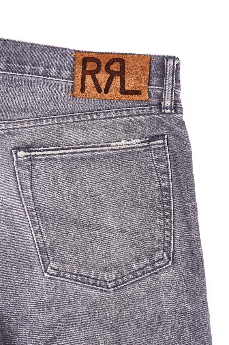 RRL Double Rl RALPH LAUREN Denim Gray Selvage Cotton Mens Jeans Size 34 ...