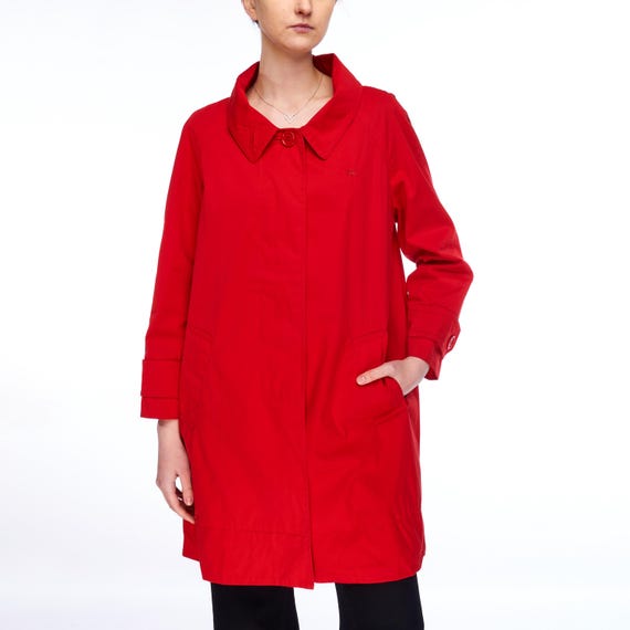Veste LACOSTE Trench coat en coton rouge pour femme Taille 42 Etsy France