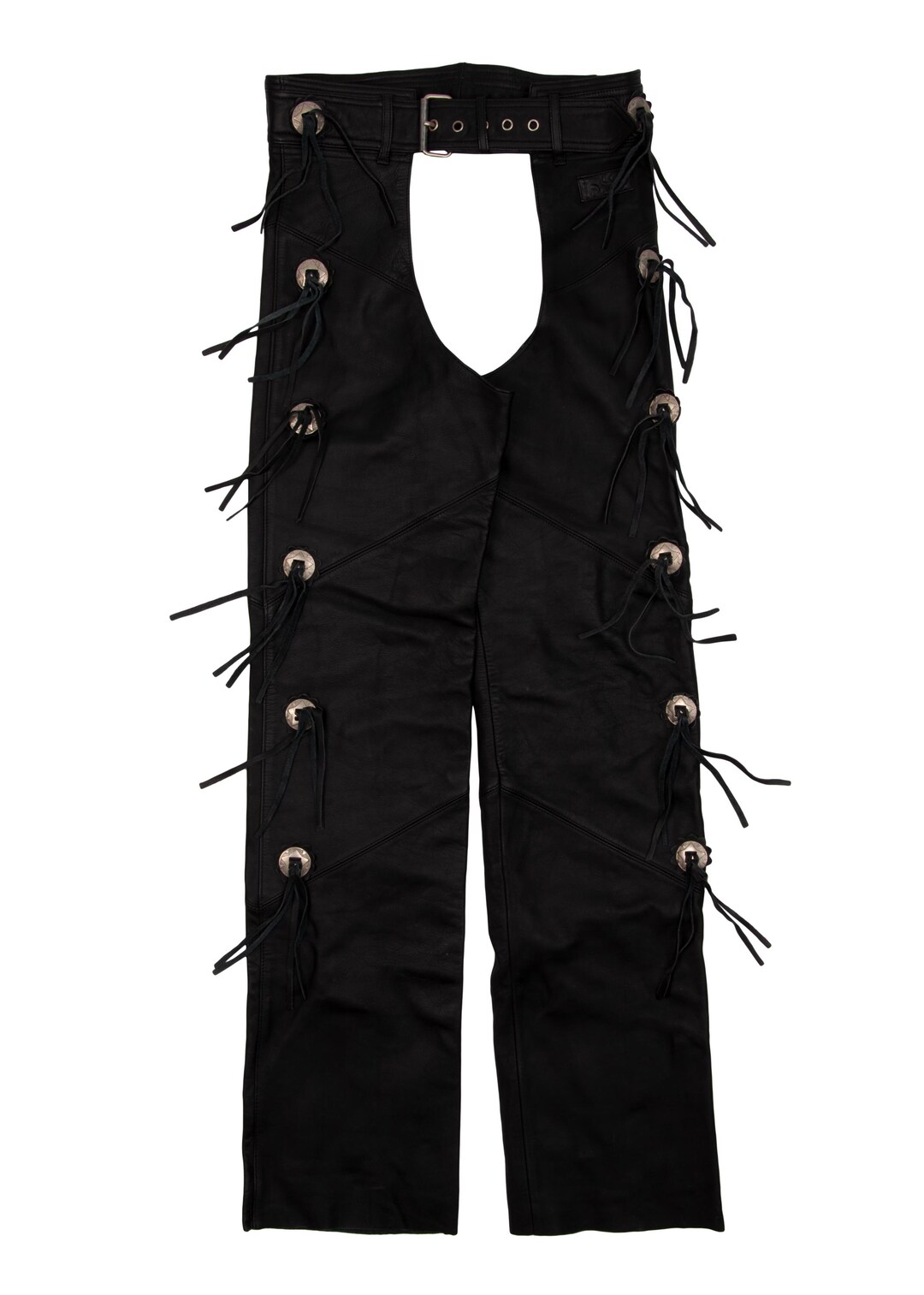 ECHTES LEDER Chaps Pants Black Leather Men's Cowboy Western Trousers ...