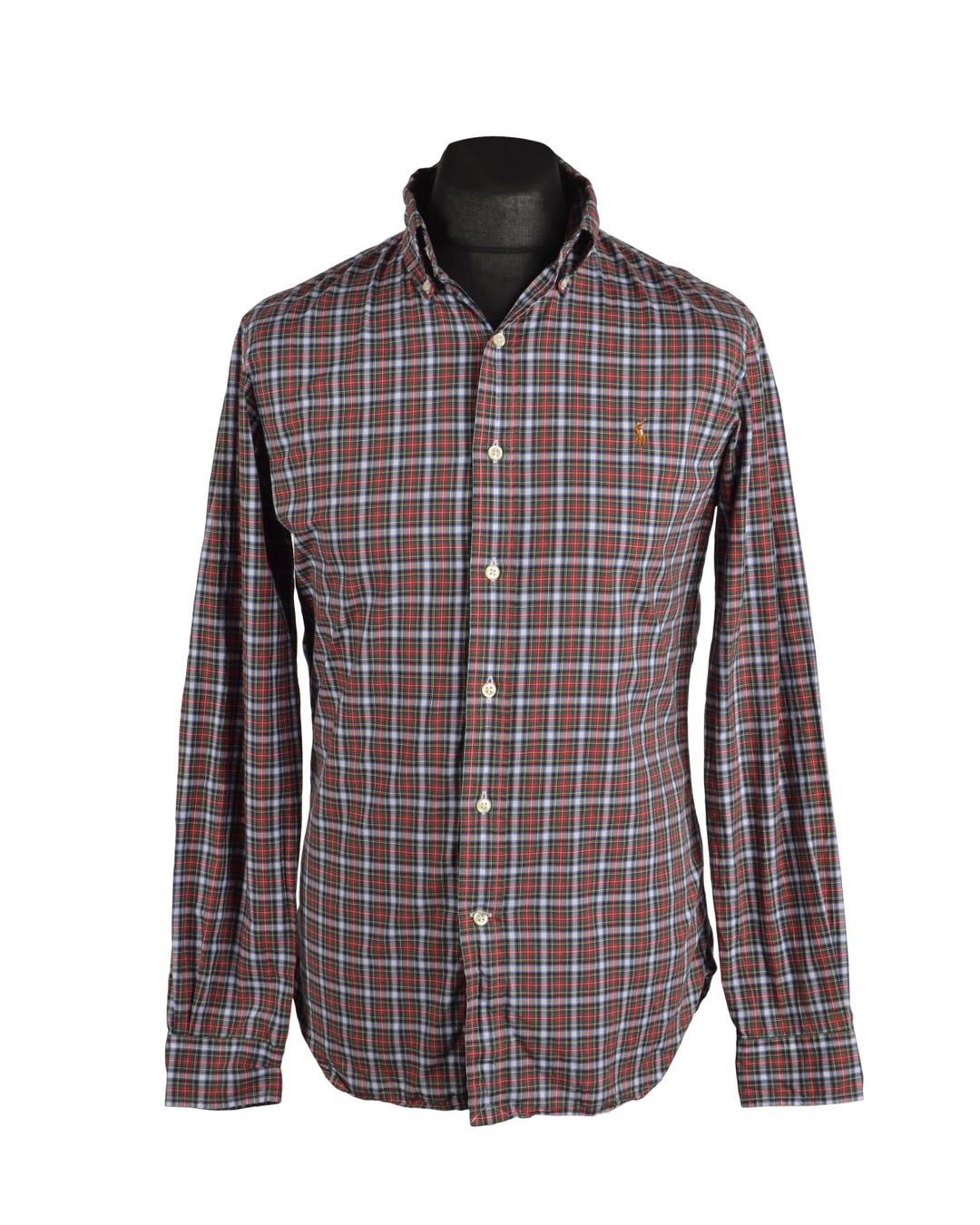 POLO RALPH LAUREN Red Green Check Cotton Shirt Size 15 / 38 - Etsy