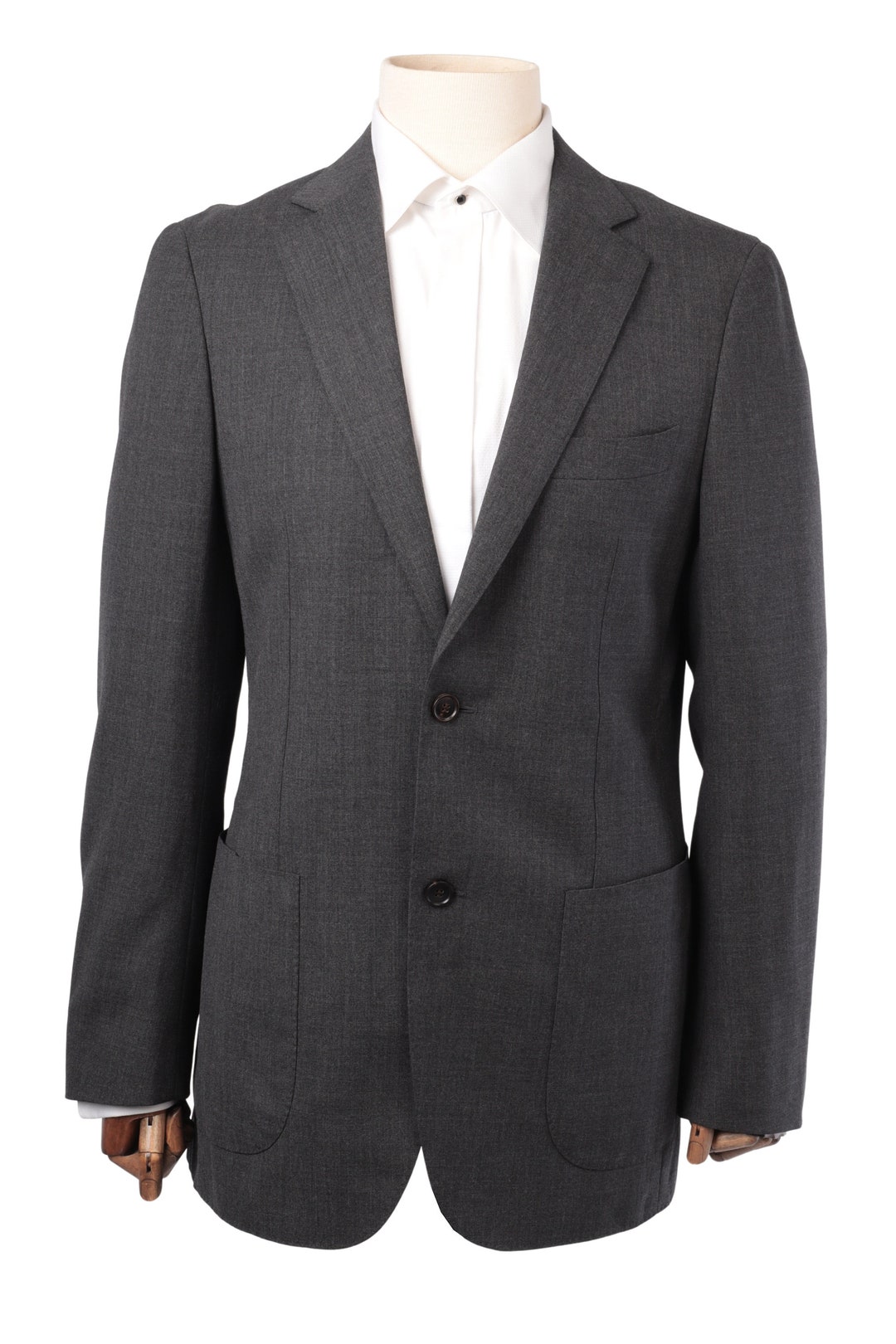 SUITSUPPLY Jacket Grey Wool Sport Coat Unlined Blazer Mens Size 52 IT ...