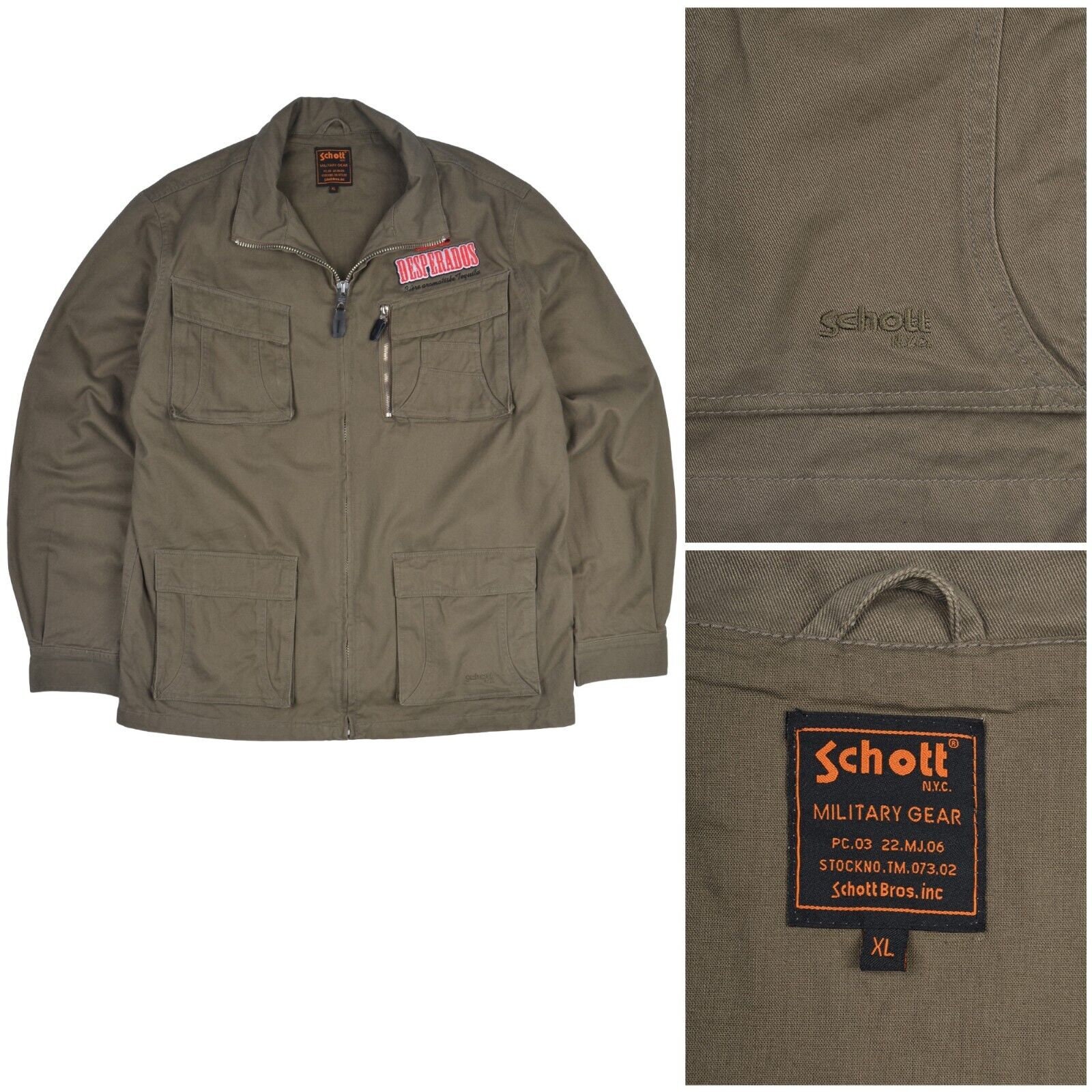 SCHOTT X DESPERADOS Jacket Green Cotton Mens Size XL - Etsy