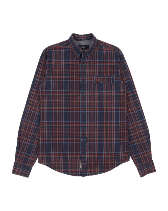 FRED PERRY Men's Multicolour Check Cotton Shirt Butto… - Gem