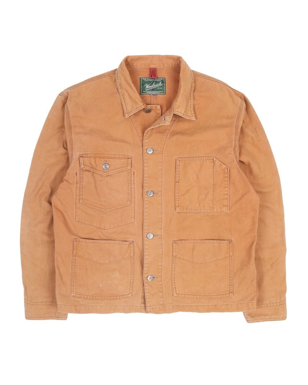 WOOLRICH Men's Brown Military Blazer Work Jacket Made in USA Size ~ L ...