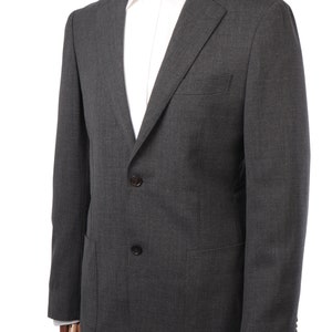 SUITSUPPLY Jacket Grey Wool Sport Coat Unlined Blazer Mens Size 52 IT ...
