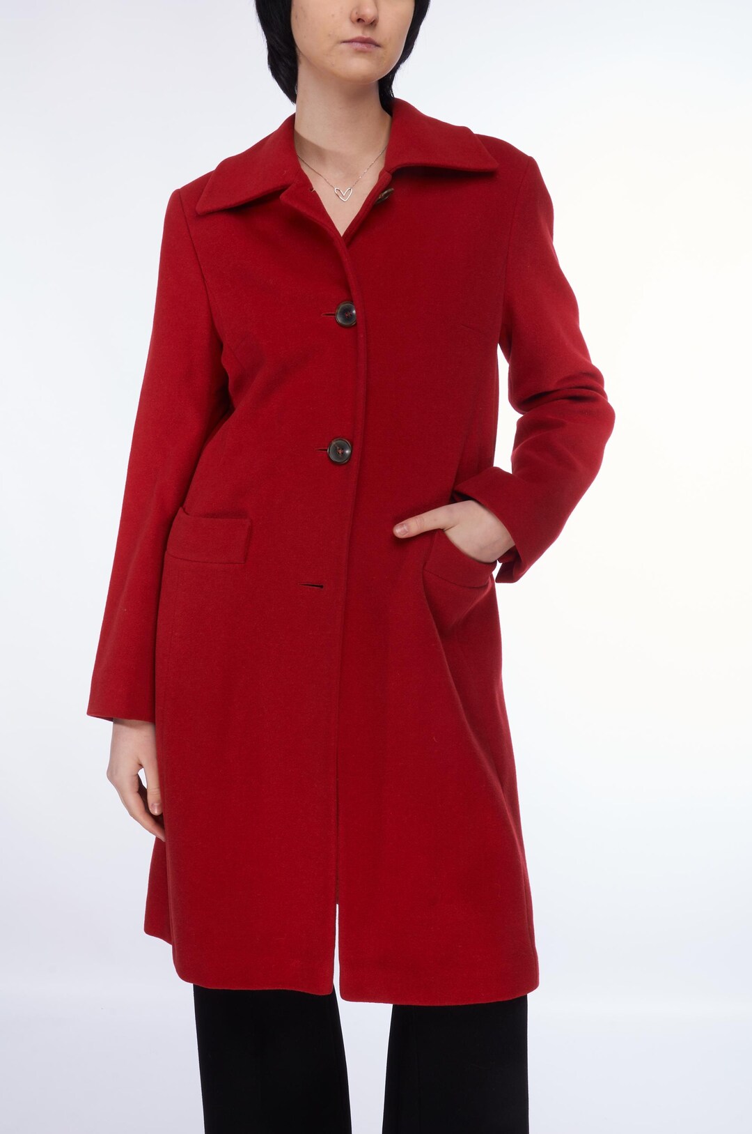 BOGNER Coat Red Angora Wool Women's Overcoat Long Jacket Size 36 - Etsy