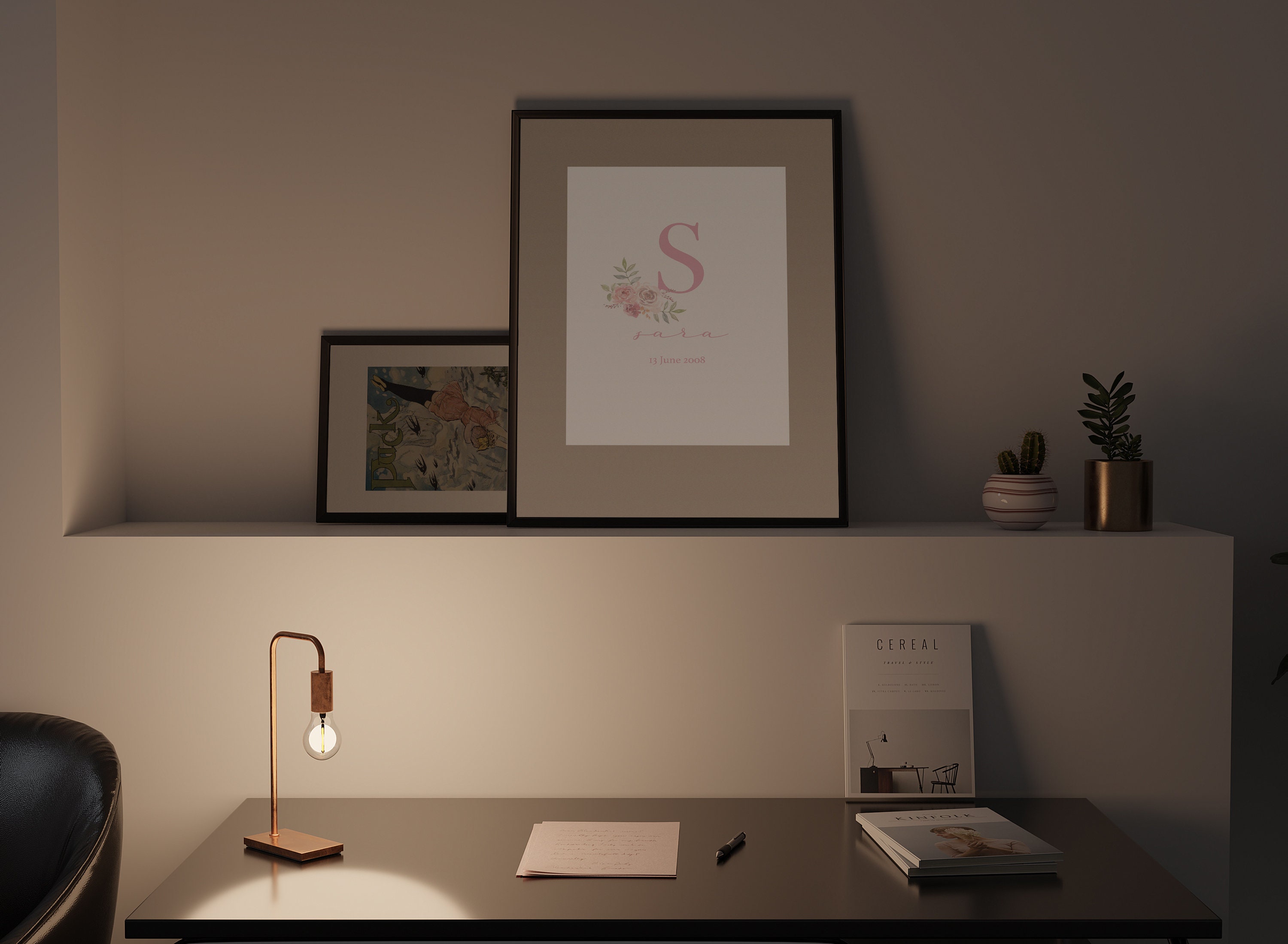 Wall Art Name Card Printable, Gift Template to Decore Your Home With ...