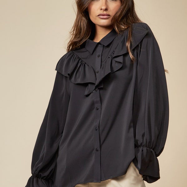 Ruffle Formal Shirt - Etsy