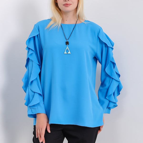 Ruffle Sleeve - Etsy