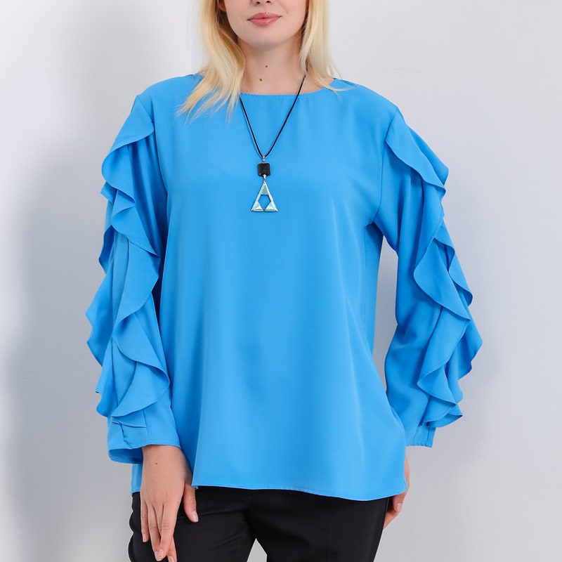 Ruffle Sleeve - Etsy