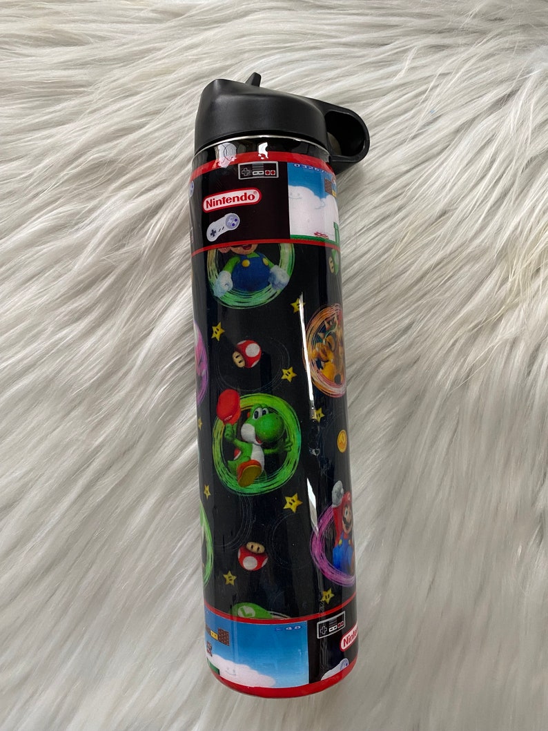 Mario Brothers, Nintendo, Custom Water Flask - Etsy