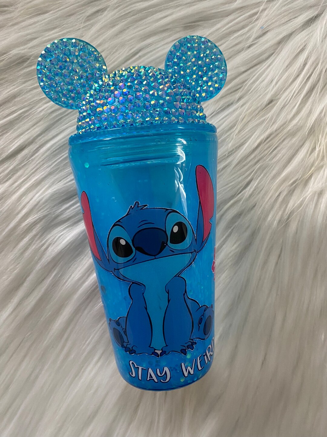 Lilo and Stitch Custom Tumbler With Rhinestones Lid - Etsy
