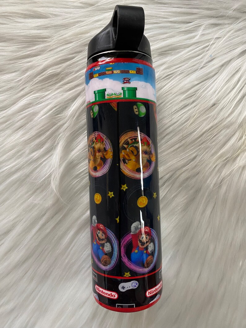 Mario Brothers, Nintendo, Custom Water Flask - Etsy