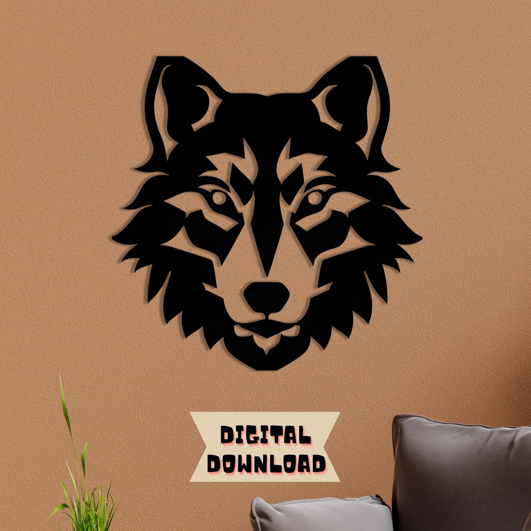 Wolf Wall Decor Wall Art Indoor Wall Wolf Svg Png Art Metal - Etsy