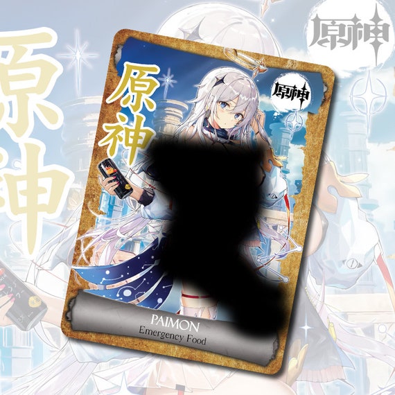 Fanmade Paimon Character Card Genshin Impact Holographic - Etsy
